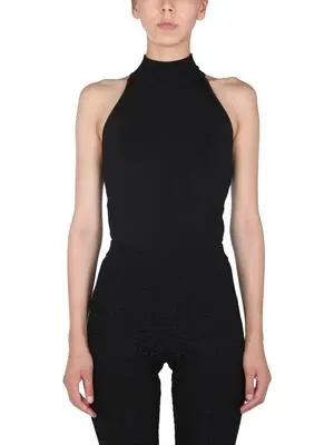 Givenchy Cutout Knitted Turtleneck Top - Black