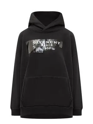 Givenchy Logo Stamp Hoodie - Black