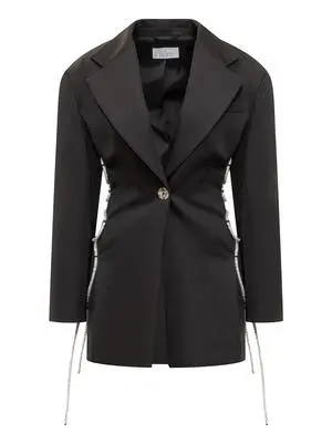Giuseppe Di Morabito Rhinestone Embellished Blazer - Black