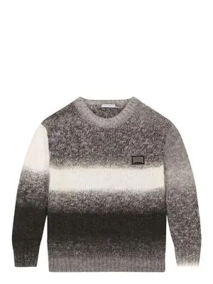 Dolce & Gabbana Boys' Striped Crew Neck Pullover - Grey