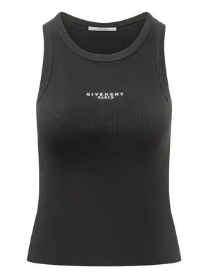 Givenchy Ribbed Sleeveless Top - Black