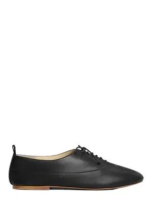 Celine Lise Perforated Richelieu In Lambskin - Black