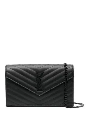 Saint Laurent SAINT LAURENT Cassandre Chain Wallet Black