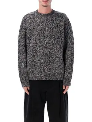 Studio Nicholson Oversized Structured Knit Sweater - Navy Mouline