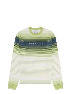 CASABLANCA CASABLANCA Striped Crewneck Sweatshirt With Logo Detail