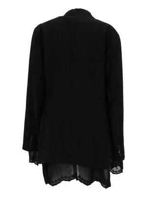 Our Legacy Longline Blazer With Lace Hem - Black