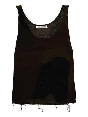 Our Legacy Camouflage Knit Tank Top - Brown