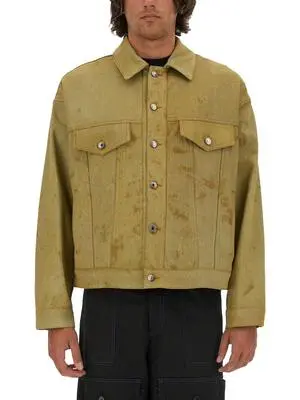MSGM Tea Dyed Cotton Jacket - Denim
