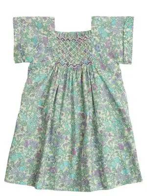 Bonpoint Pais Garden Smocked Cotton Dress - Multicolour