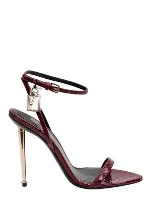 TOM FORD TOM FORD Semi-Gloss Heeled Sandals Ruby Red
