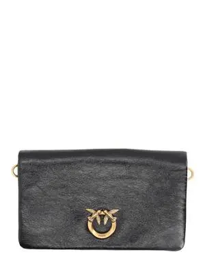 Pinko Mini Clutch With Leather Accents - Black