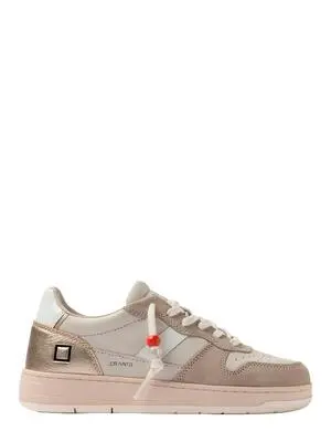 D.a.t.e. Low-top Paneled Platform Sneakers - Ivory