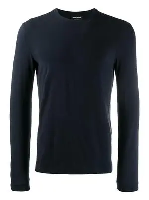 Giorgio Armani Classic Lightweight Mini Polo Tee For - Navy