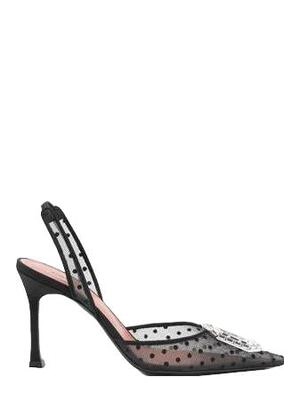 AMINA MUADDI AMINA MUADDI 90 Mm Heel Mirrored Rectangle Accessory Slingback