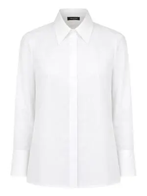 Fabiana Filippi Tulle Diamond-thread Shirt - White