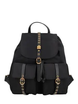 Pinko Studded Flap Backpack - Black