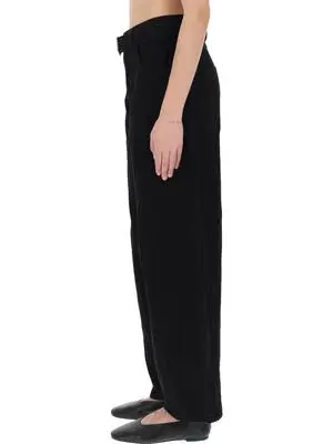 Studio Nicholson Cotton Wide-leg Trousers - Black