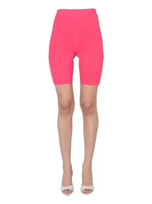 Helmut Lang HELMUT LANG High Waisted Elasticated Shorts Fuchsia