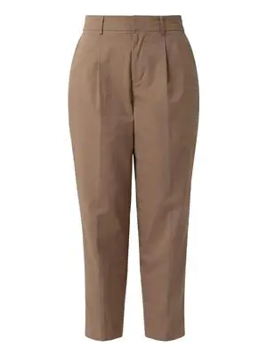 PT TORINO Lightweight Trousers With Zip And Button Closure - Marrone