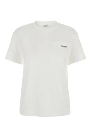 BRUNELLO CUCINELLI BRUNELLO CUCINELLI Cotton T-Shirt With Pocket And Metallic Detail