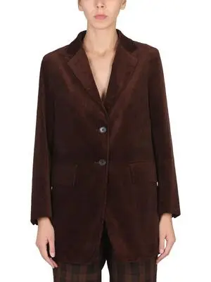 MARGARET HOWELL Corduroy Single-breasted Blazer - Brown