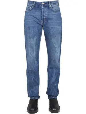 Séfr Regular Fit Jeans With Drawstring Waist - Denim