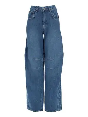 MARINE SERRE Wide Leg Jeans - Denim