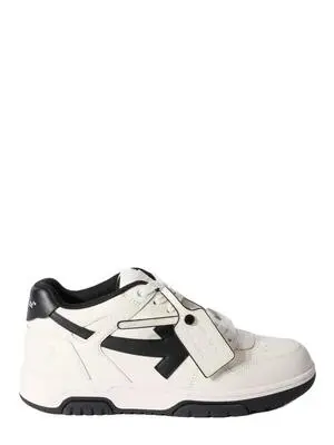 Off-White OFF-WHITE Low-Top Leather And Suede Sneakers Whiteblack