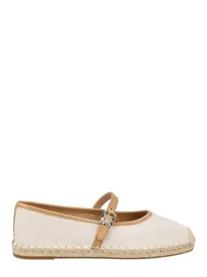 Michael Kors Espadrille Flats With Mary Jane Strap - Ivory