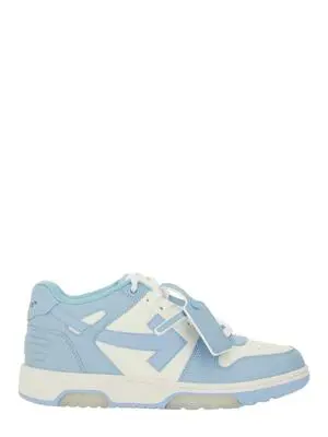 Off-White Out Of Office" Leather Sneakers - Azure