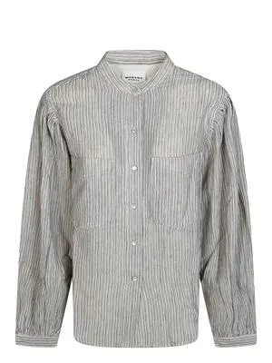 Isabel Marant Étoile Selvia Striped Cotton Shirt - Blu