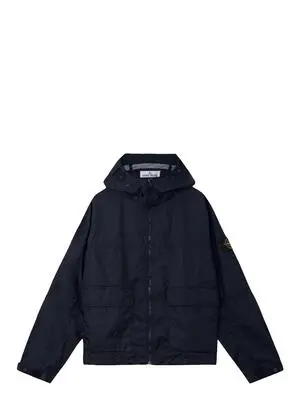 STONE ISLAND STONE ISLAND Hooded Zip-Up Jacket With Adjustable Cuffs