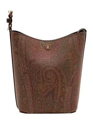 Etro Leather Shoulder Bag - Marrone