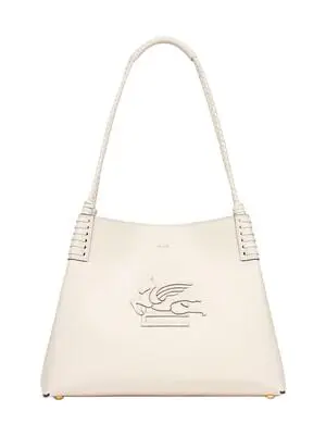 Etro Libra Media Leather Shopper Bag - White