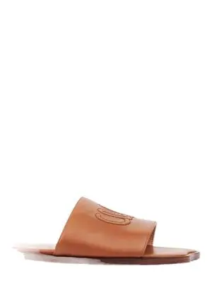 CHLOÉ Chloé Soleil Leather Slides