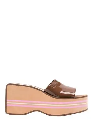 Chloé Elevated Wedge Heel 9 Cm - Marrone
