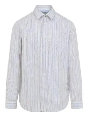 Paul Smith Stylish Regular Fit Striped Shirt For - White