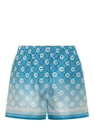 Casablanca Geometric Pattern Silk Shorts - Gradient Diamond Monogram