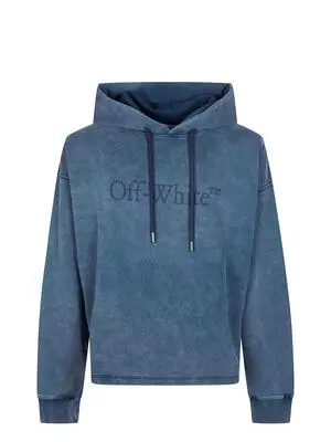 Off-White Logo Hoodie - Blu
