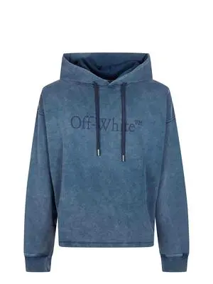 Off-White OFF-WHITE Logo Hoodie Blu