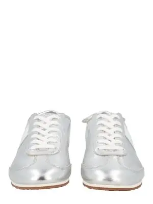 MARINE SERRE Metallic Low-top Lace-up Sneakers - Silver