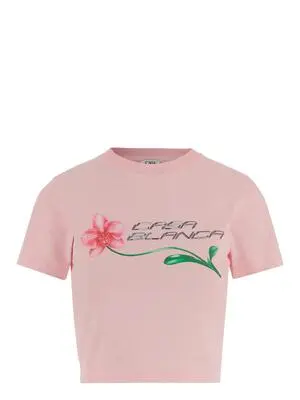 Casablanca Orchid Logo T-shirt - Rosa