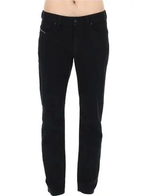 DIESEL® High-rise Straight Leg Jeans - Black