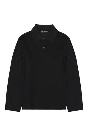 Our Legacy High Twist Jersey Long Sleeve Sweater - Black