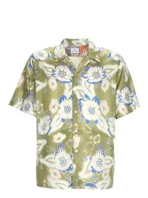 Paul Smith Floral Print Short-sleeve Camp Shirt - Green