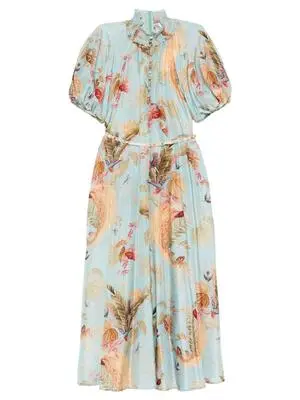 Zimmermann Ascension Billow Floral Silk Maxi Dress - Multicolour