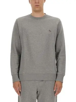Paul Smith Sweatshirt With Zebra Patch - Grey