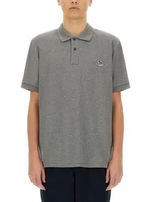 Paul Smith Zebra Print Mini Polo - Grey