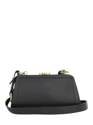 VIVIENNE WESTWOOD Leather Top Handle Shoulder Bag - Black