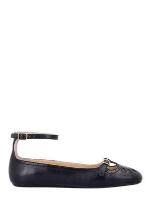 Chloé Ballerinas With Buckled Ankle Strap - Black